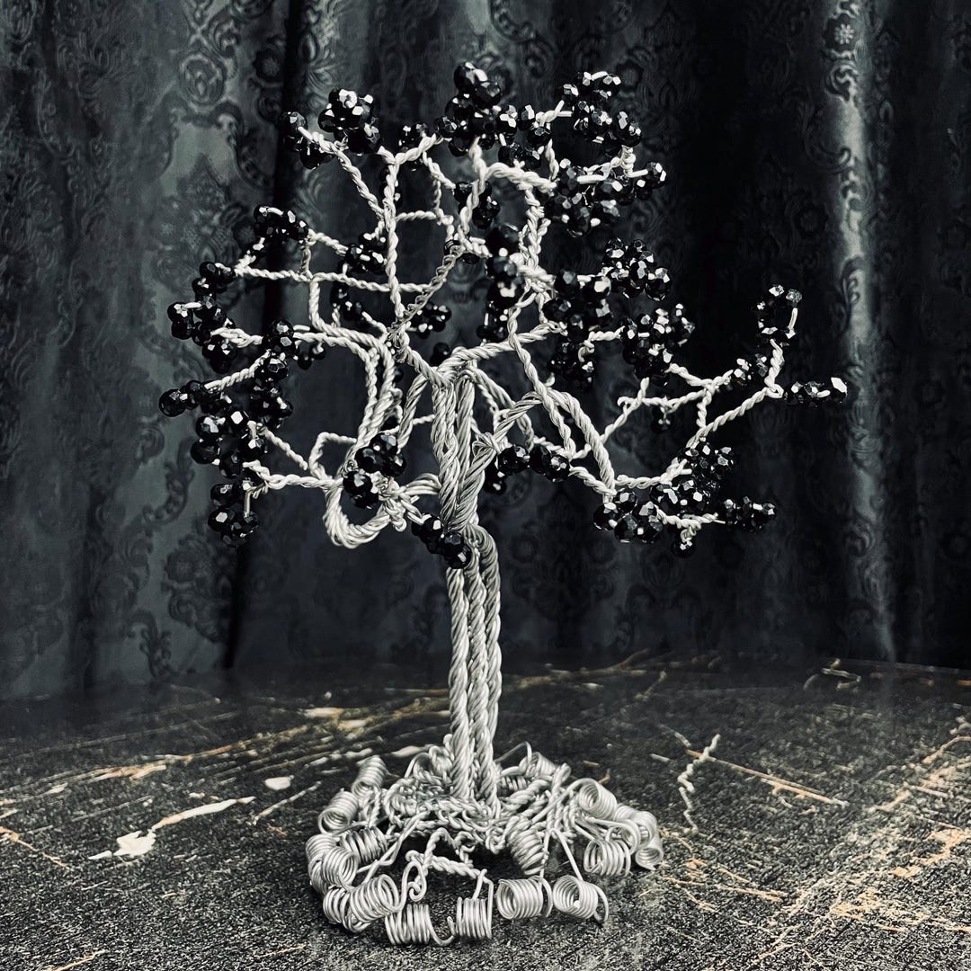 Black Wire Tree Sculpture: Gothic Halloween Decor, Spiritual Gift ...