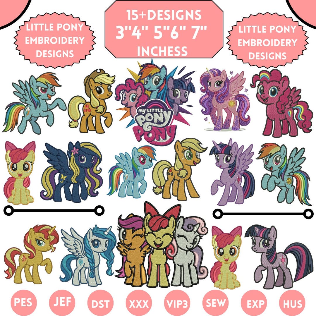My Little Pony Machine Embroidery Designs Little Pony Embroidery ...