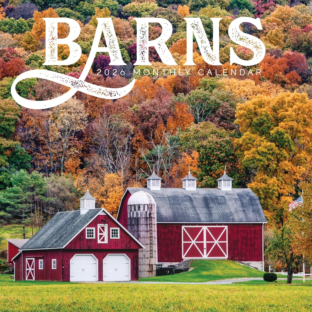 2026 Barns Monthly Calendar - Etsy