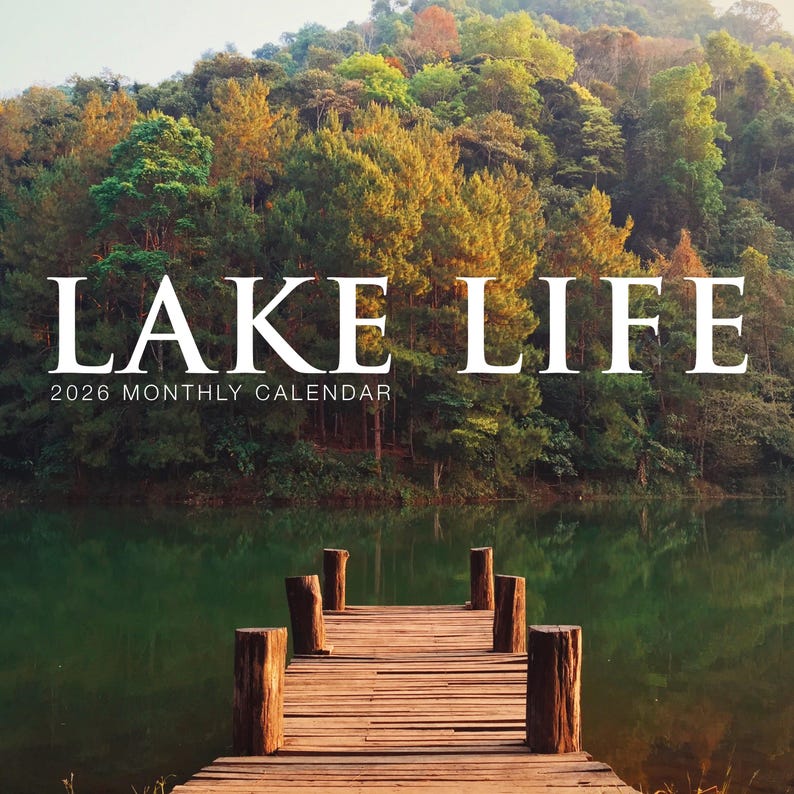 2026 Lake Life Monthly Calendar - Etsy