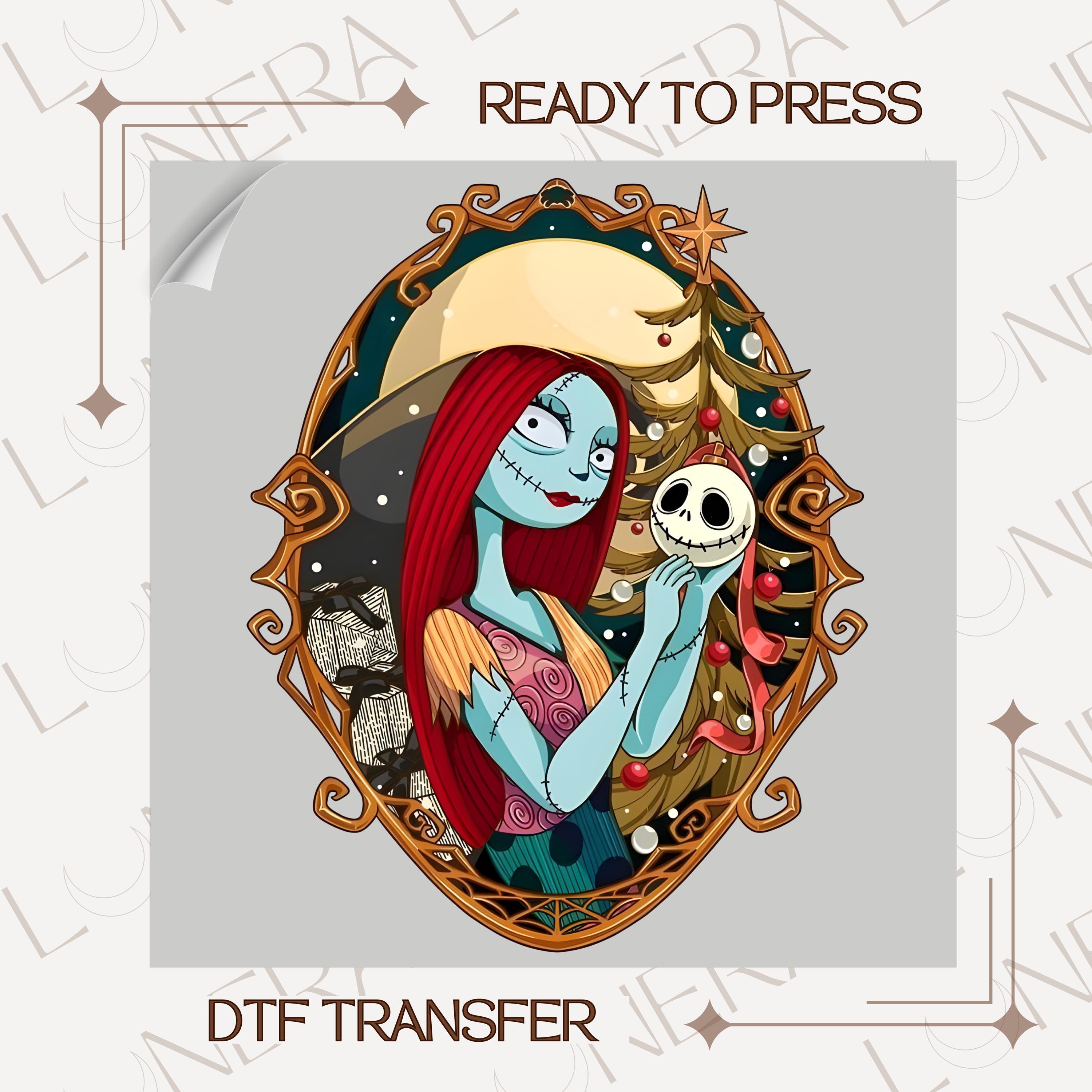 Halloween Jack Sally Skeleton Dtf Transfer, Horror Movie DTF, Skeleton ...