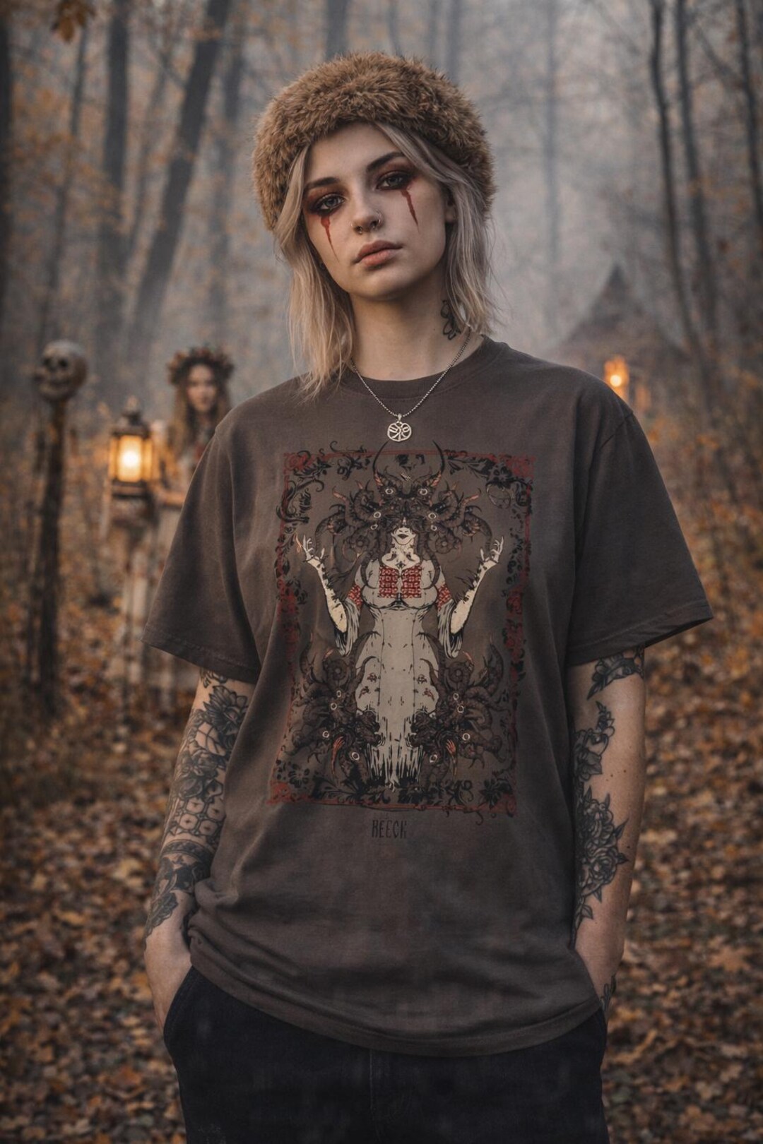 Slavic Horror Art T-shirt, Dark Gothic Folklore Halloween Top - Etsy