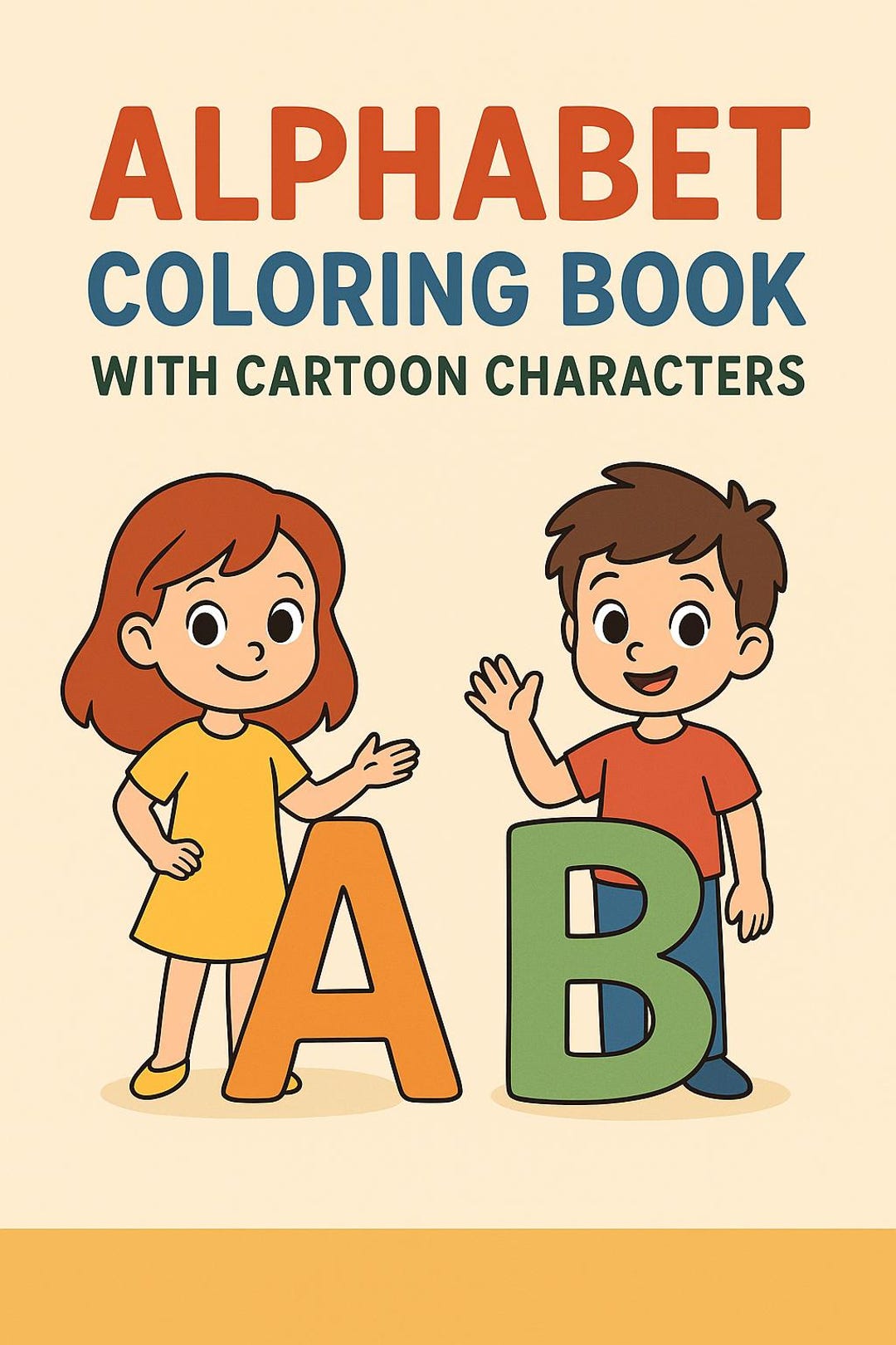 Alphabet Coloring Book With Cartoon Characters | ABC Learning and ...