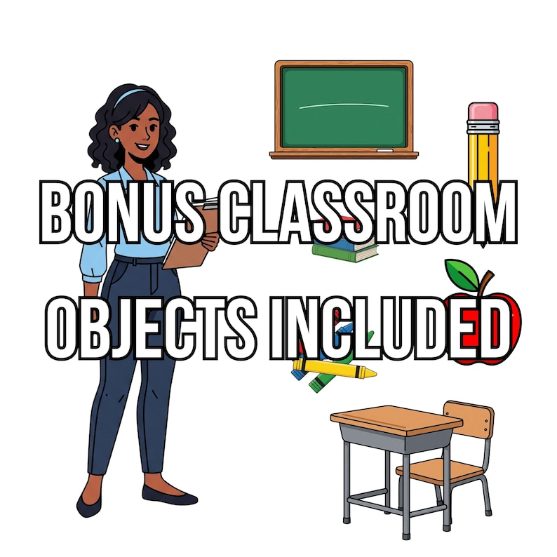 Inclusive Classroom Clipart Bundle | Diverse Students and Teacher ...