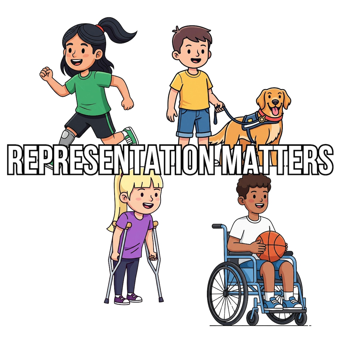 Inclusive Kids at Play Clipart | Diverse Children & Activities ...