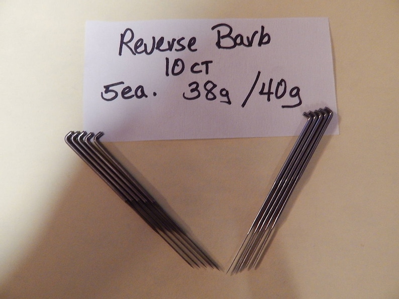 Bethany Arts Reverse Barb/Inverted needles 5 each 38 and 40 | Etsy