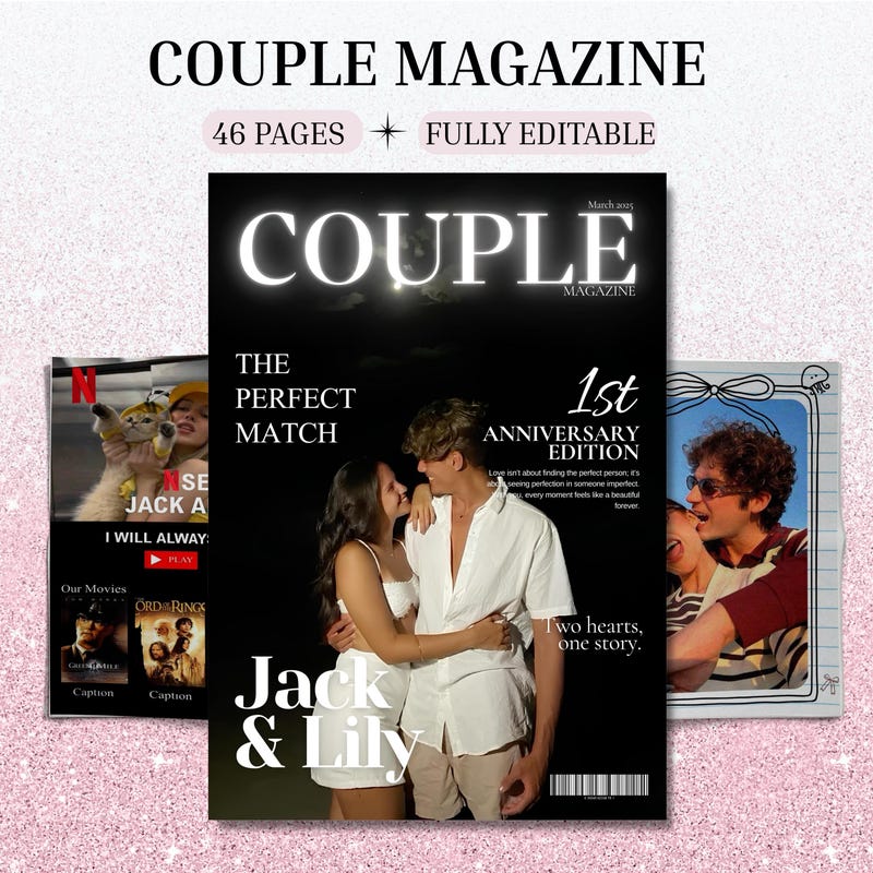 Personalized Couple Magazine - Etsy