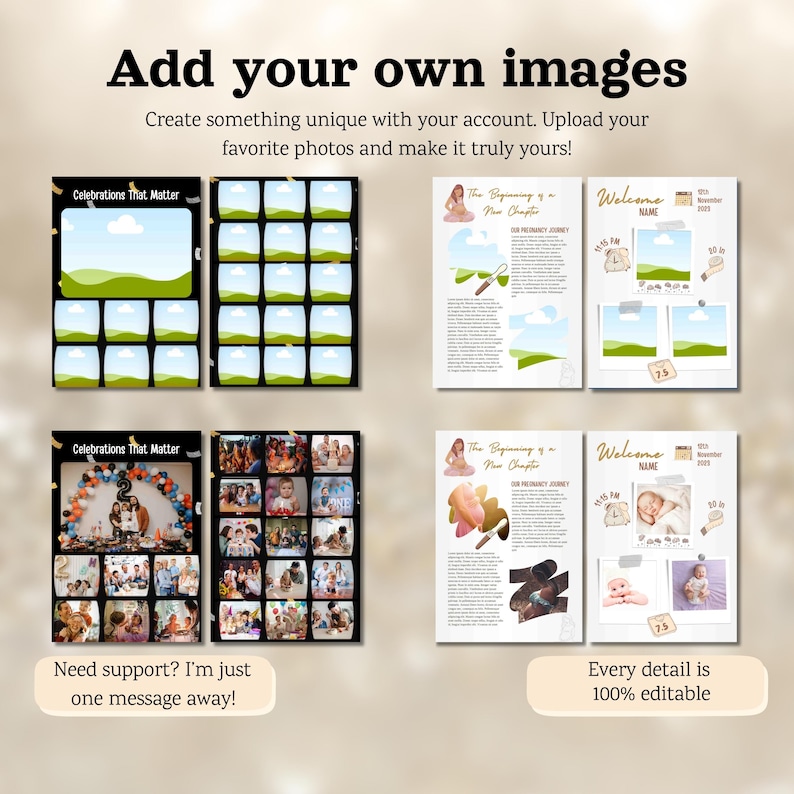 Family Yearbook Template, Memory Book Photo Album, Our Story & What a ...