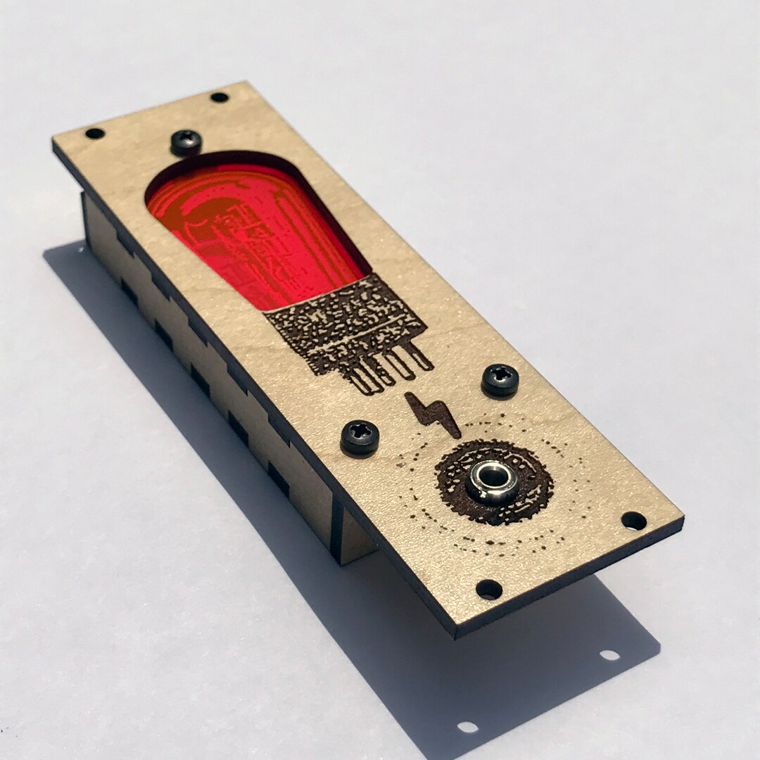 8HP - TUBE L1 Retro Eurorack Pink Acrylic LED Backlit Fancy Blank Panel ...