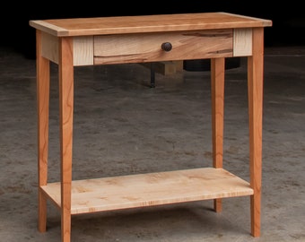 30w X 14d SHAKER ENTRY TABLE Drawer Resting Shelf Options Custom Made American Hardwoods Etsy