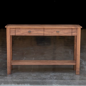 MODERN WALNUT CONSOLE | Narrow Console Table 48" X 14" | Walnut ...