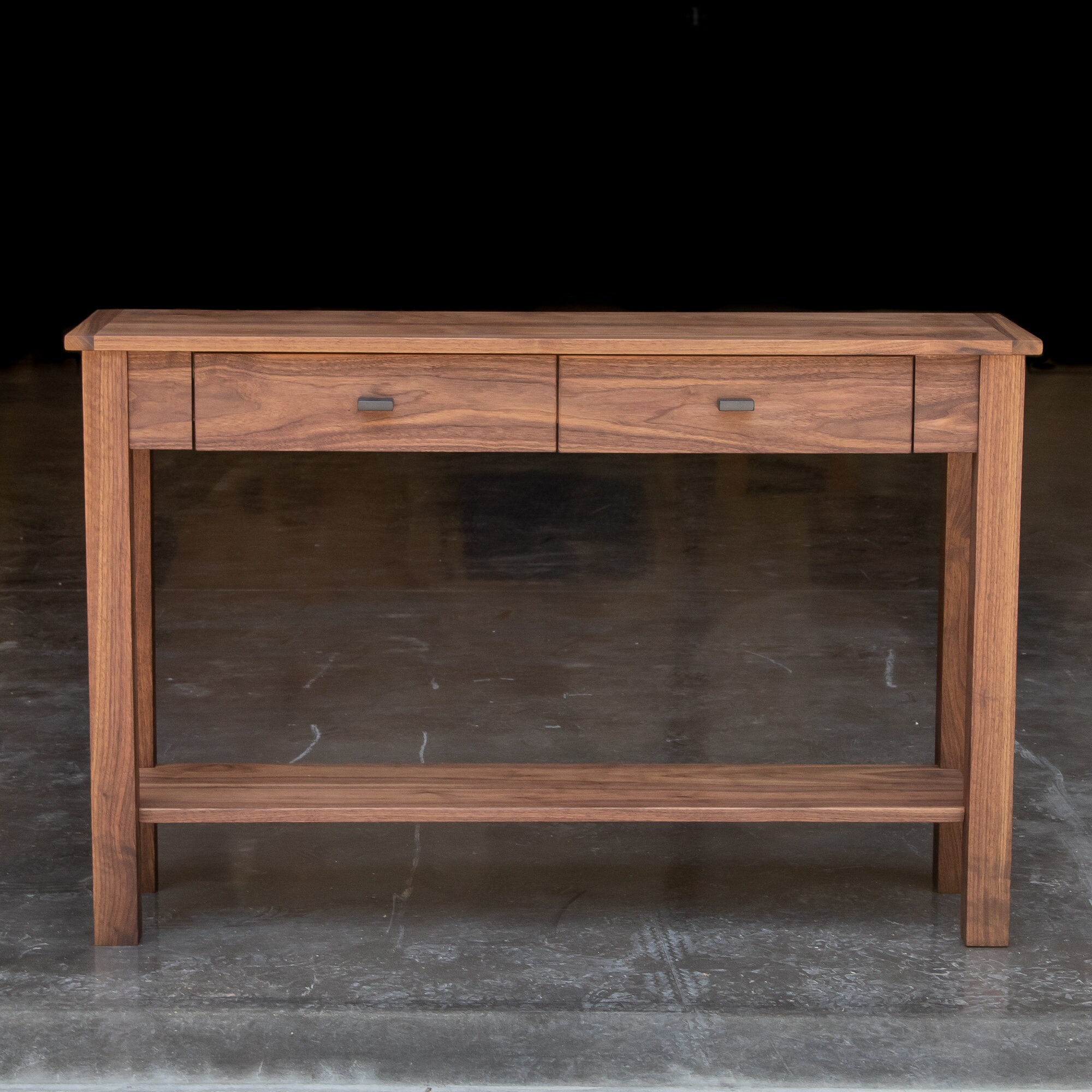 MODERN WALNUT CONSOLE | Narrow Console Table 48" X 14" | Walnut ...