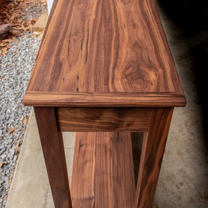 MODERN WALNUT CONSOLE Narrow Console Table 48 X - Etsy