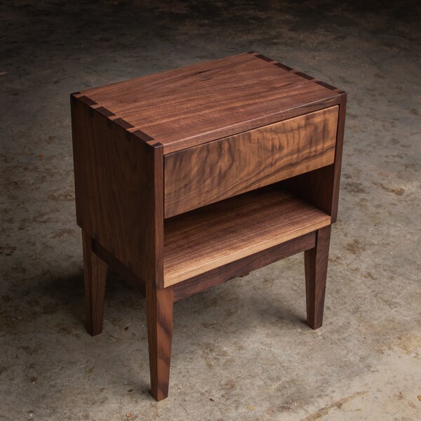 Walnut Nightstand - Etsy