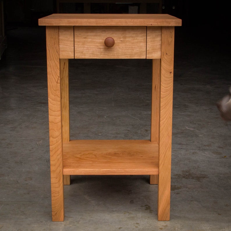 SQUARE SHAKER NIGHTSTAND Drawer & Resting Shelf Custom - Etsy