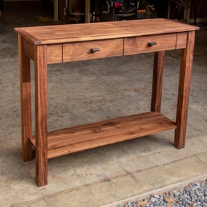 MODERN WALNUT CONSOLE | Narrow Console Table 48" X 14" | Walnut ...