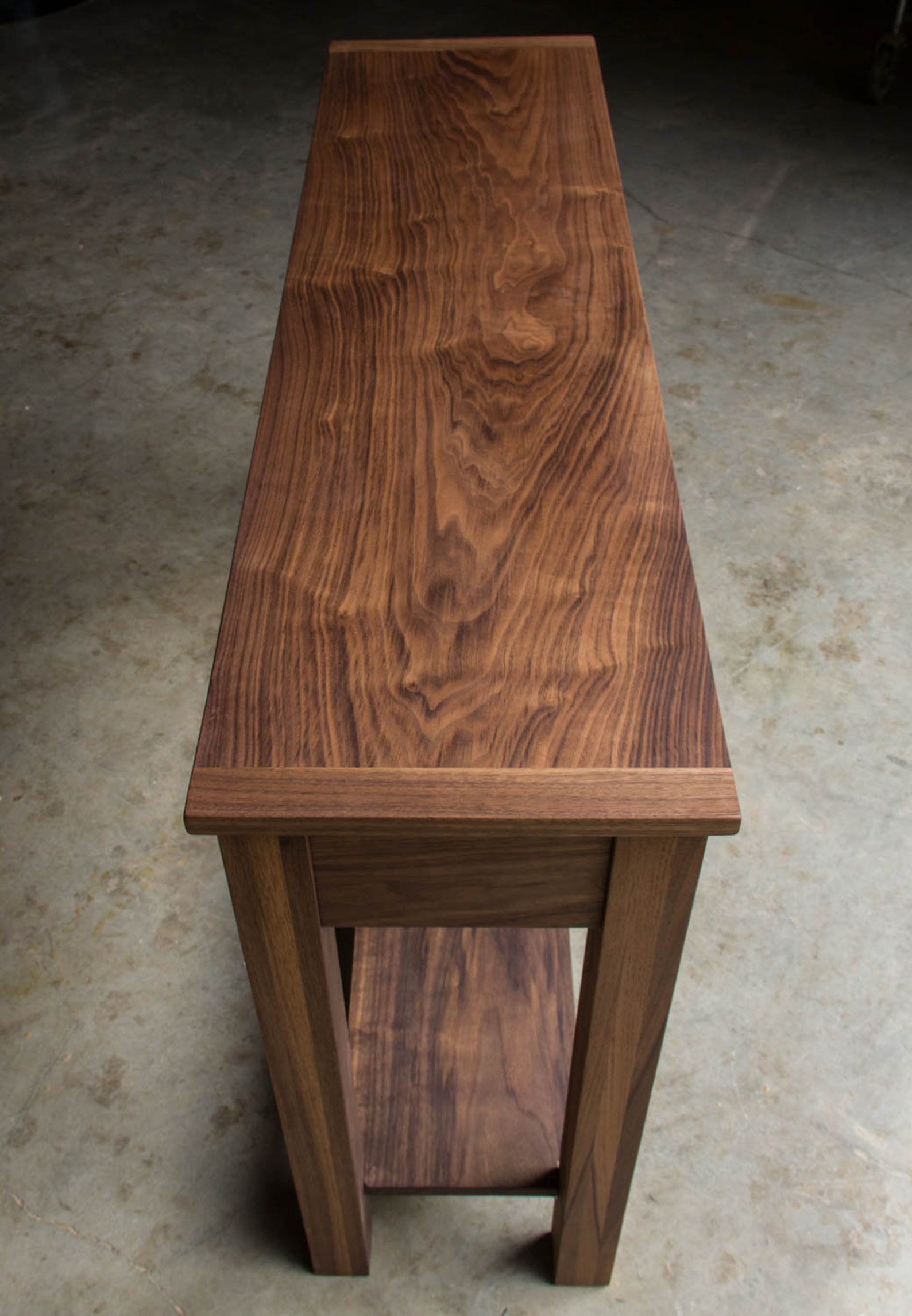 MODERN WALNUT CONSOLE | Narrow Console Table 48" X 14" | Walnut ...