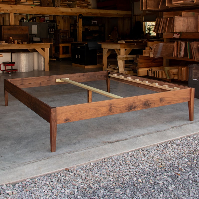 WALNUT GOLDI PLATFORM | Platform Bed Frame Without Headboard | Solid ...