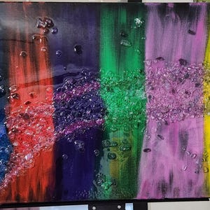 Epoxy Resin Painting: Shattered Glass & Acrylic Ice Water - "bleed for ...