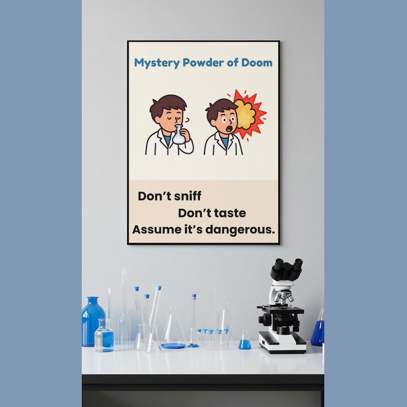 Lab Safety Poster | Science Classroom Wall Art | Chemistry Biology ...