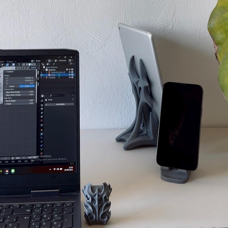 Phone Stand | 3D Printed Cell Phone Holder for Desk | iPhone Samsung ...