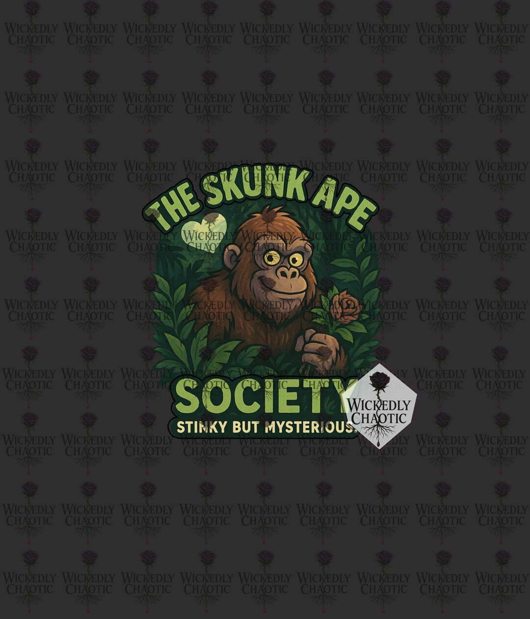 Skunk Ape Society Png | Mothman | Cryptid Cartoon | Funny T-shirt ...