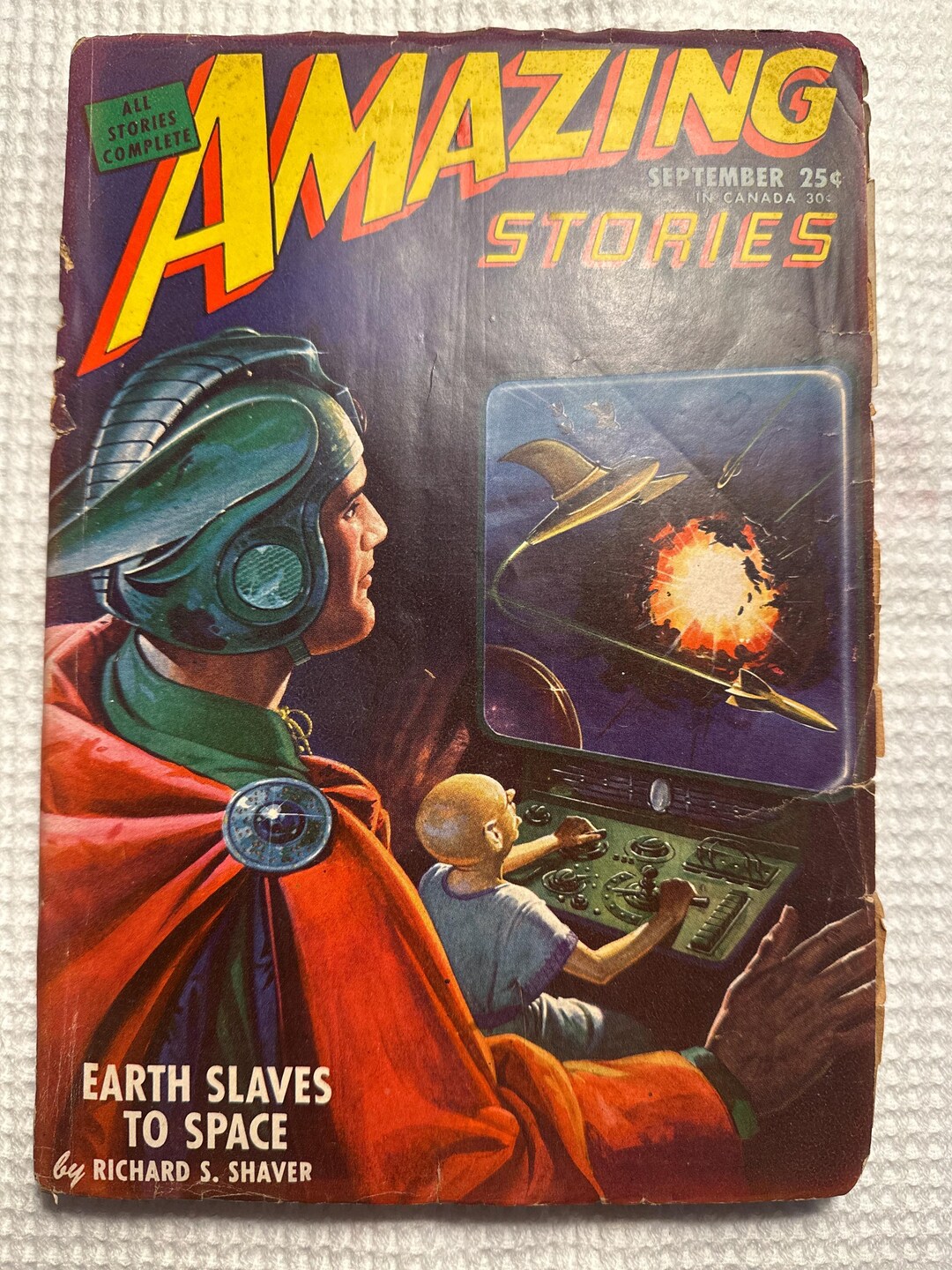 Amazing Stories Sept 1946 Pulp Sci-fi Magazine Richard Shaver - Etsy