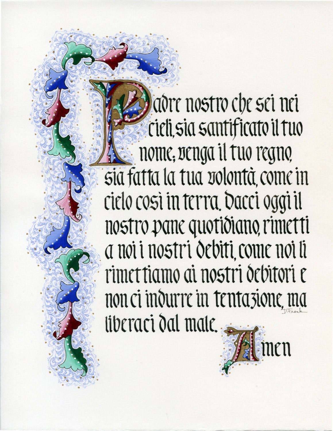 Padre Nuestro en italiano - Etsy España