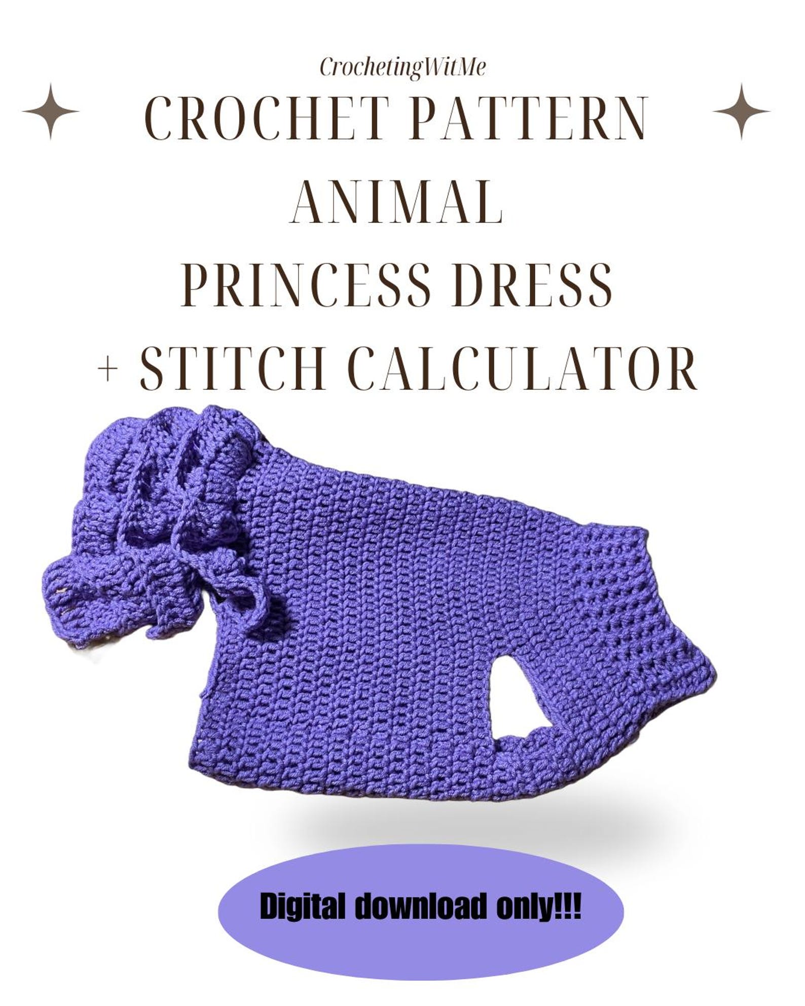 Princess Dress for Dog, Cat and Small Pets | Crochet Pattern PDF ...