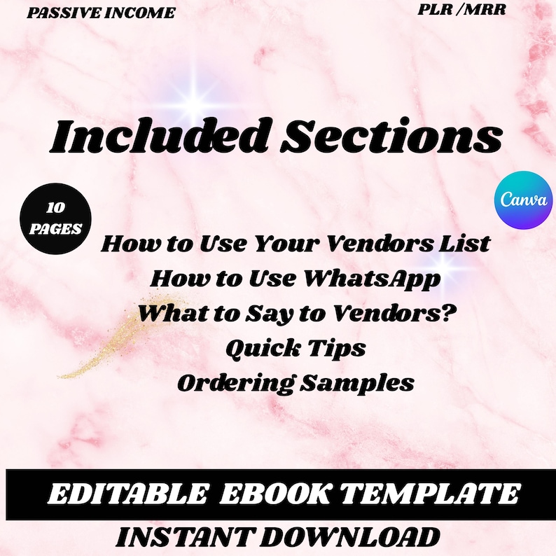 Vendor Script Guide, Canva Template, PLR MRR (digital Download) - Etsy