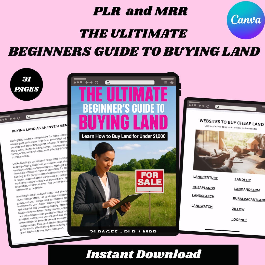 Land Buying Guide for Beginners | Real Estate Investment Ebook (PLR MRR ...