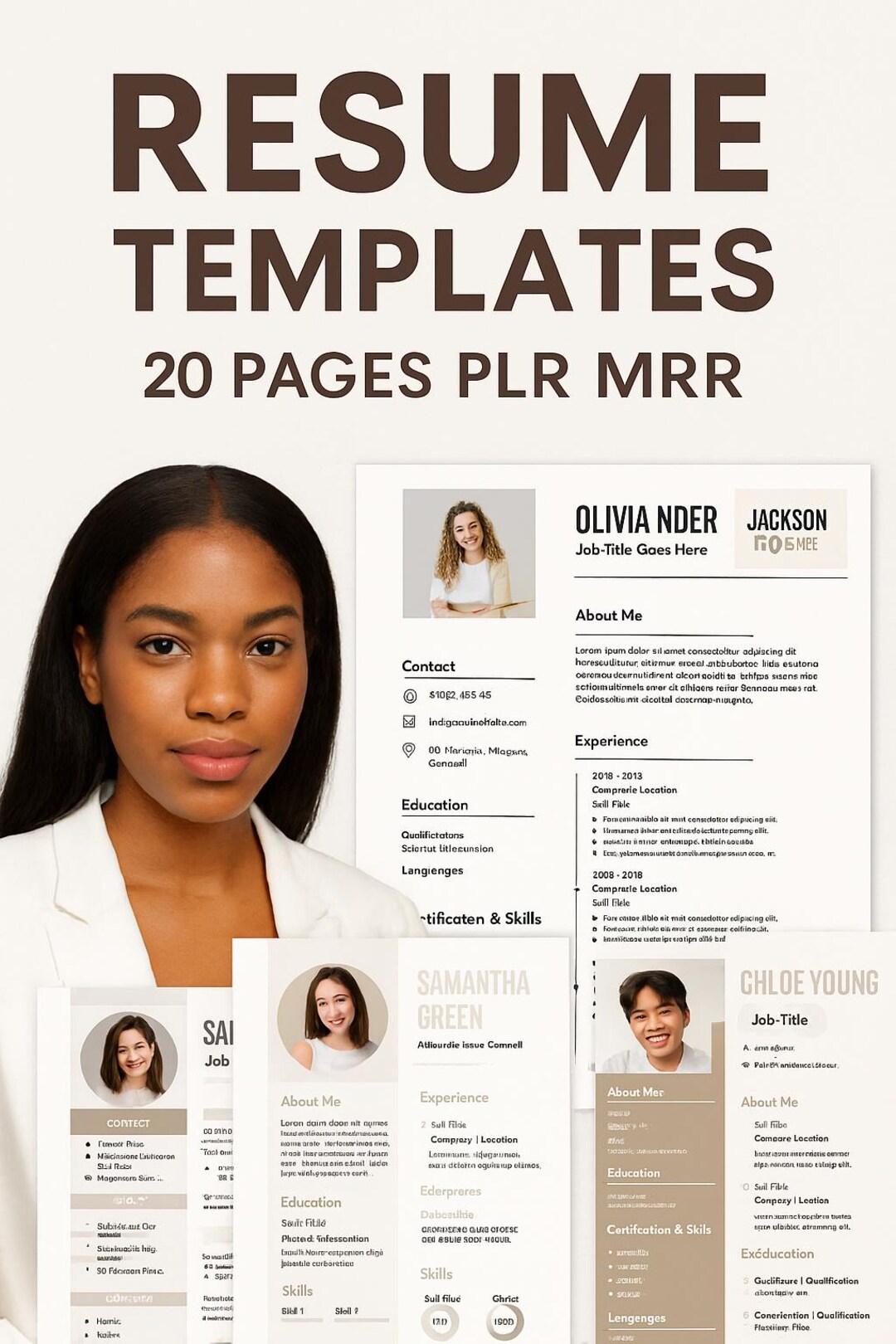 20 Resume Templates – Editable Canva Templates | Professional CV ...