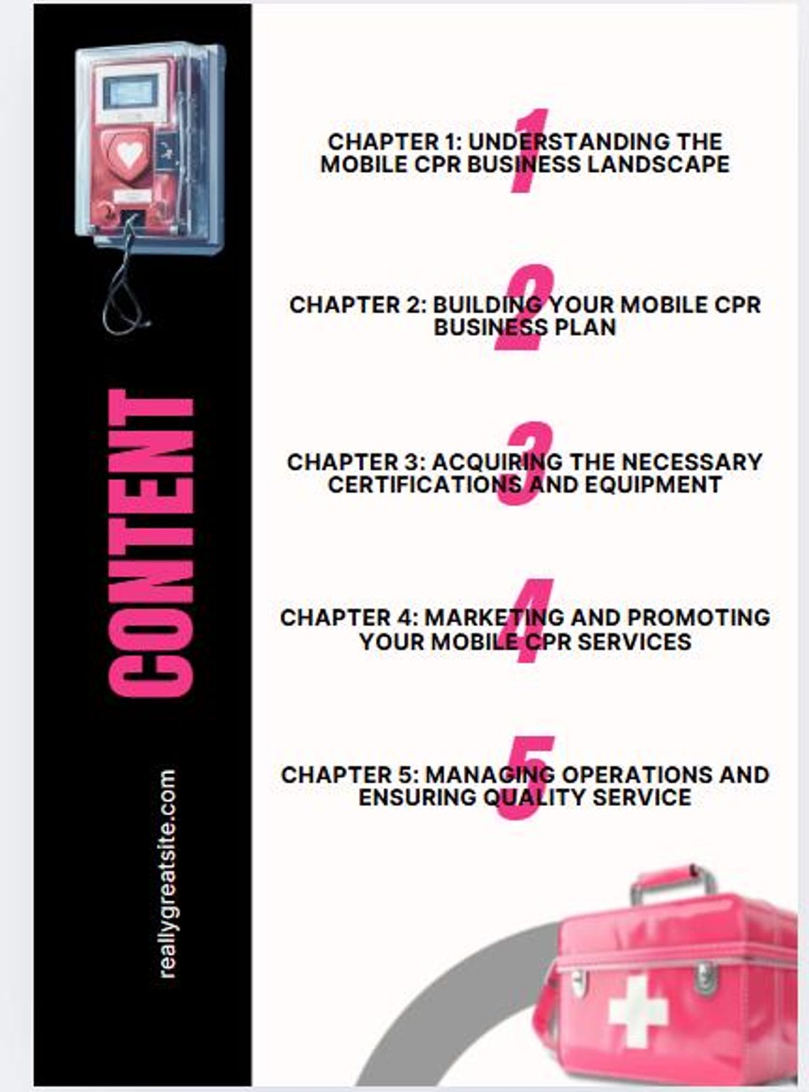 Mobile CPR Business, Medical Business Template, Training Guide, Medical ...