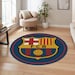 Barcelona Fc Round Rug, Barça Logo, Teen Room Decor, Round Play Mat ...