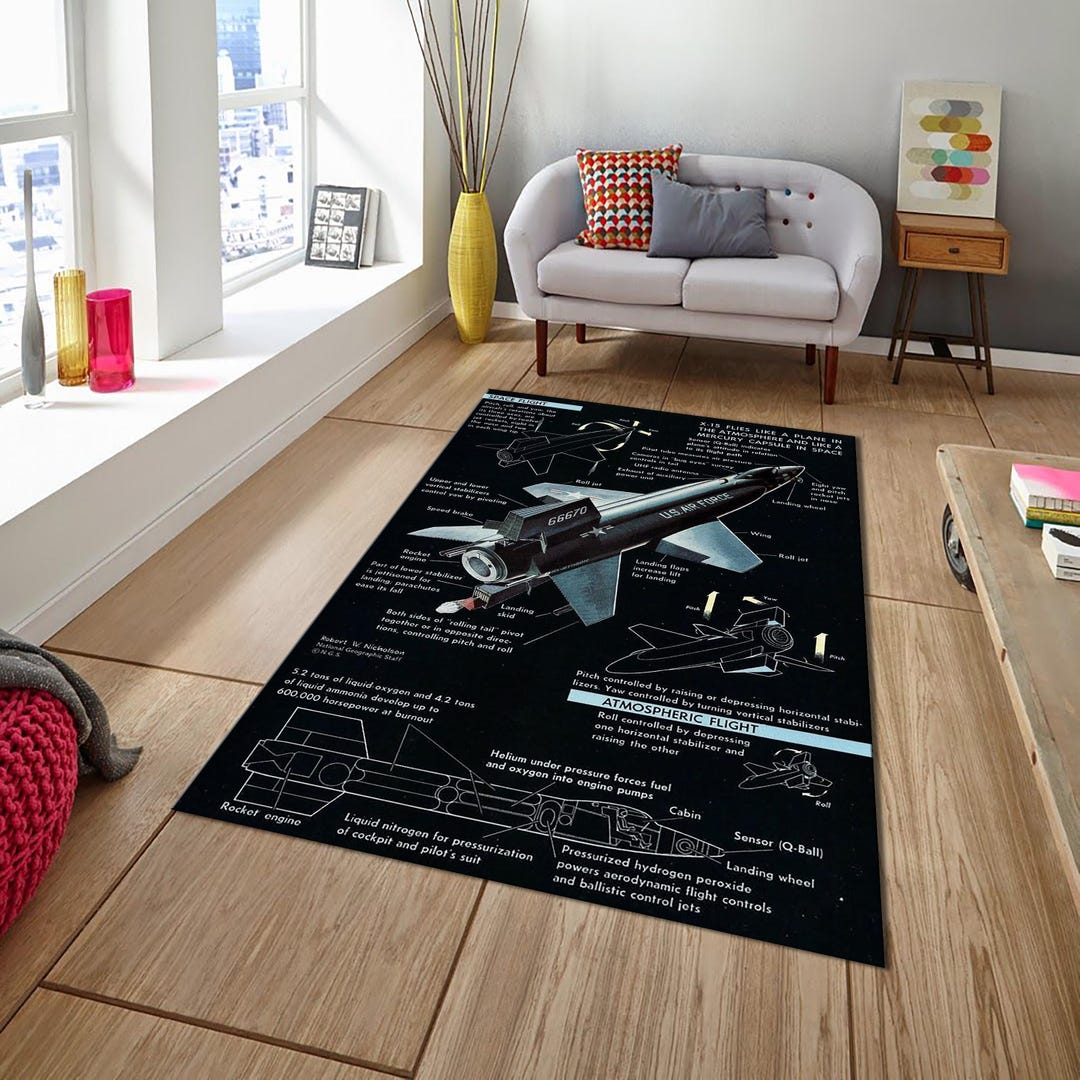 Fighter Jets Rugs, F15 Aircraft Rug, Loft Rug, Military Aviation Floor ...