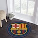 Barcelona Fc Round Rug, Barça Logo, Teen Room Decor, Round Play Mat ...