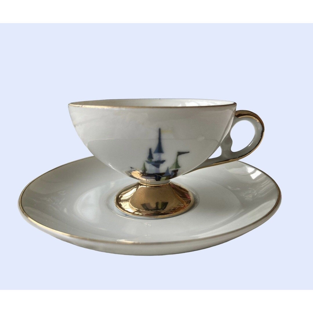 Vintage Disneyland Mini Tea Cup & Saucer Tinkerbell Castle - Etsy