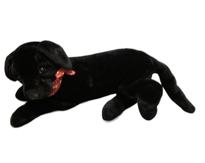 Vintage LL Bean Black Lab Plush Dog 20” Stuffed Animal USA Douglas ...