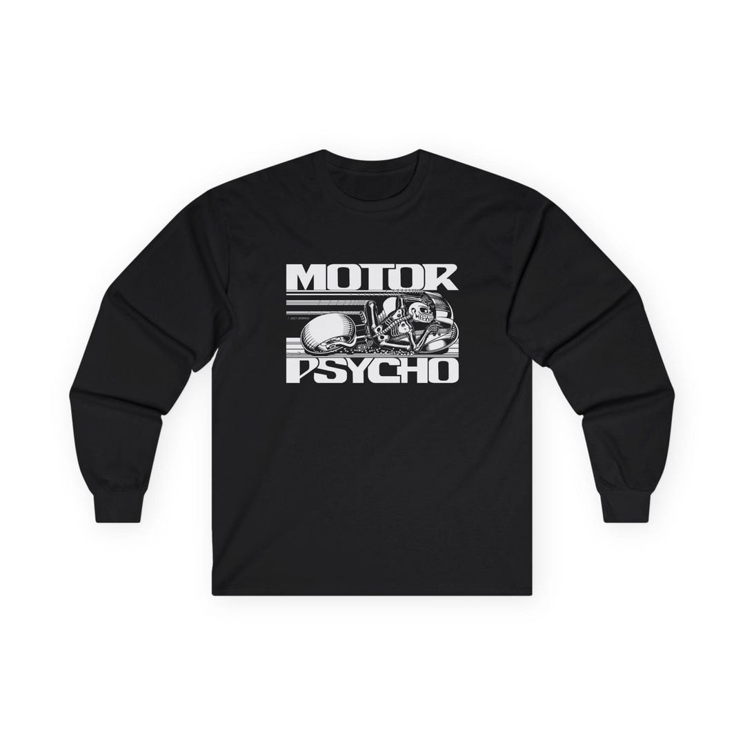 Motor Psycho Long Sleeve Tee With Design by Andy Sparrow - Free ...
