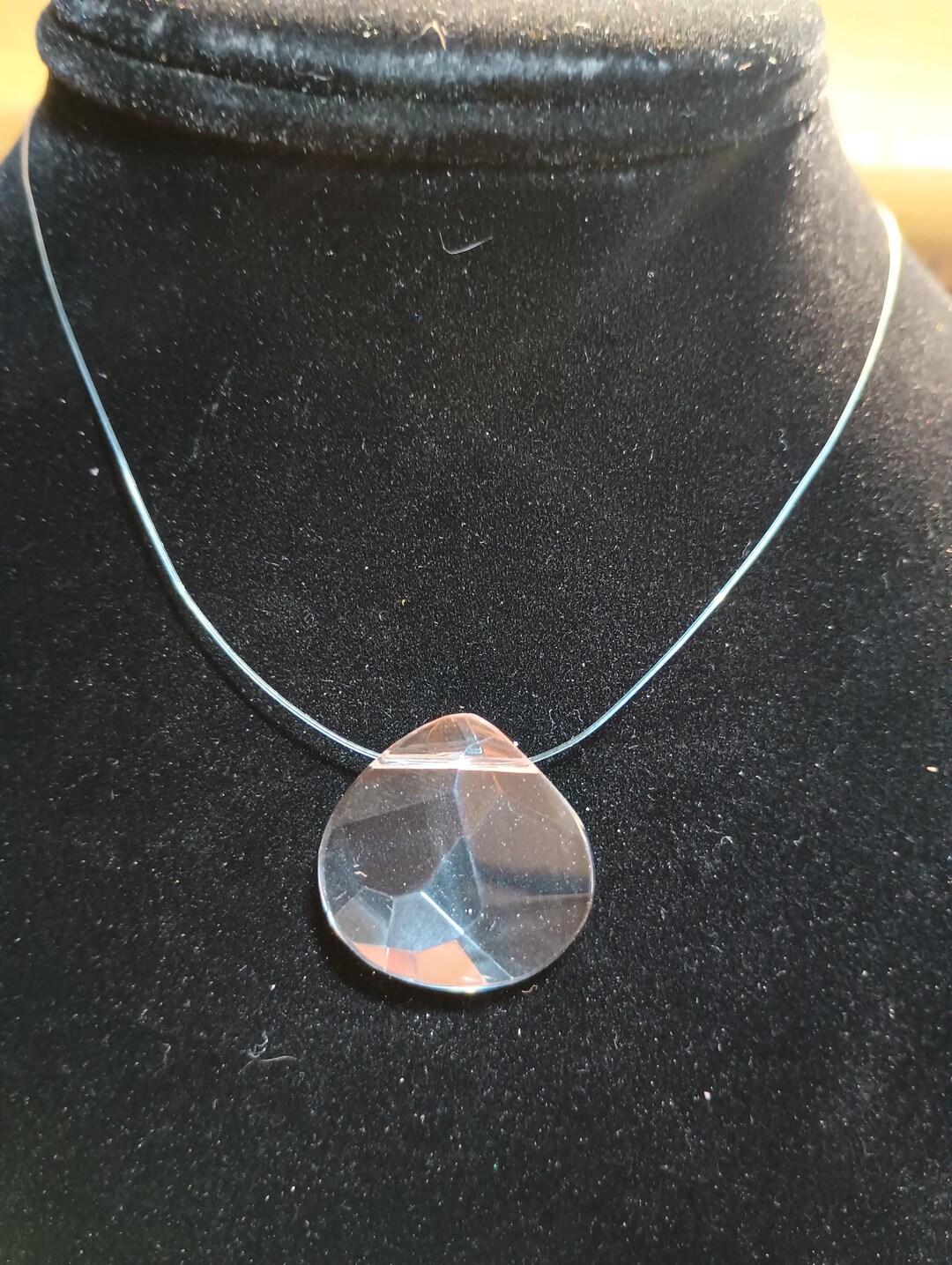Clear Tear Drop Floating Crystal - Etsy