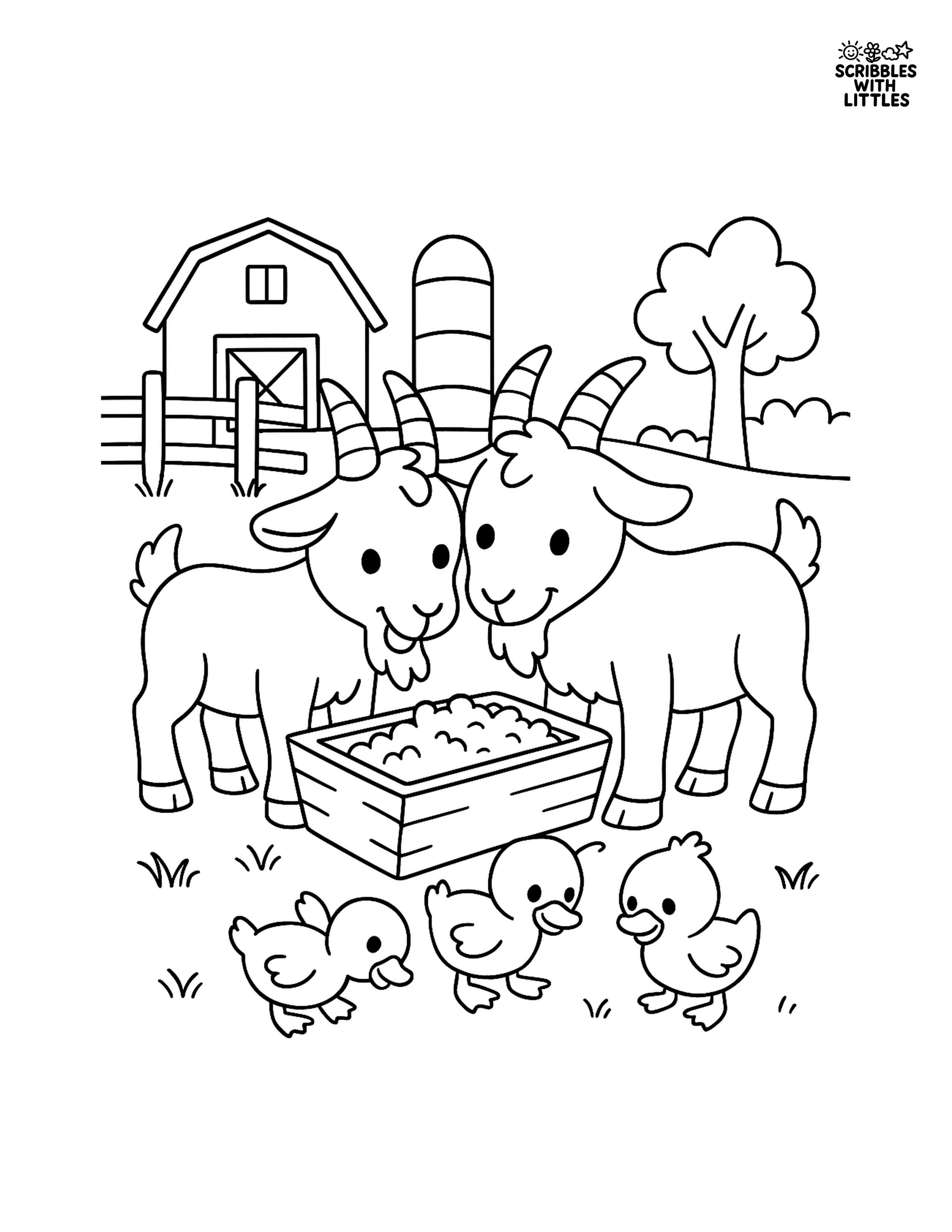 Farm Coloring Book for Kids – 30 Printable Pages (digital PDF + JPG ...