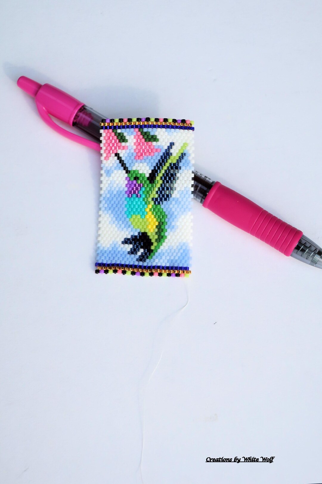 Beaded Hummingbird Pen Cover: Handmade Bird Lover Gift - Etsy