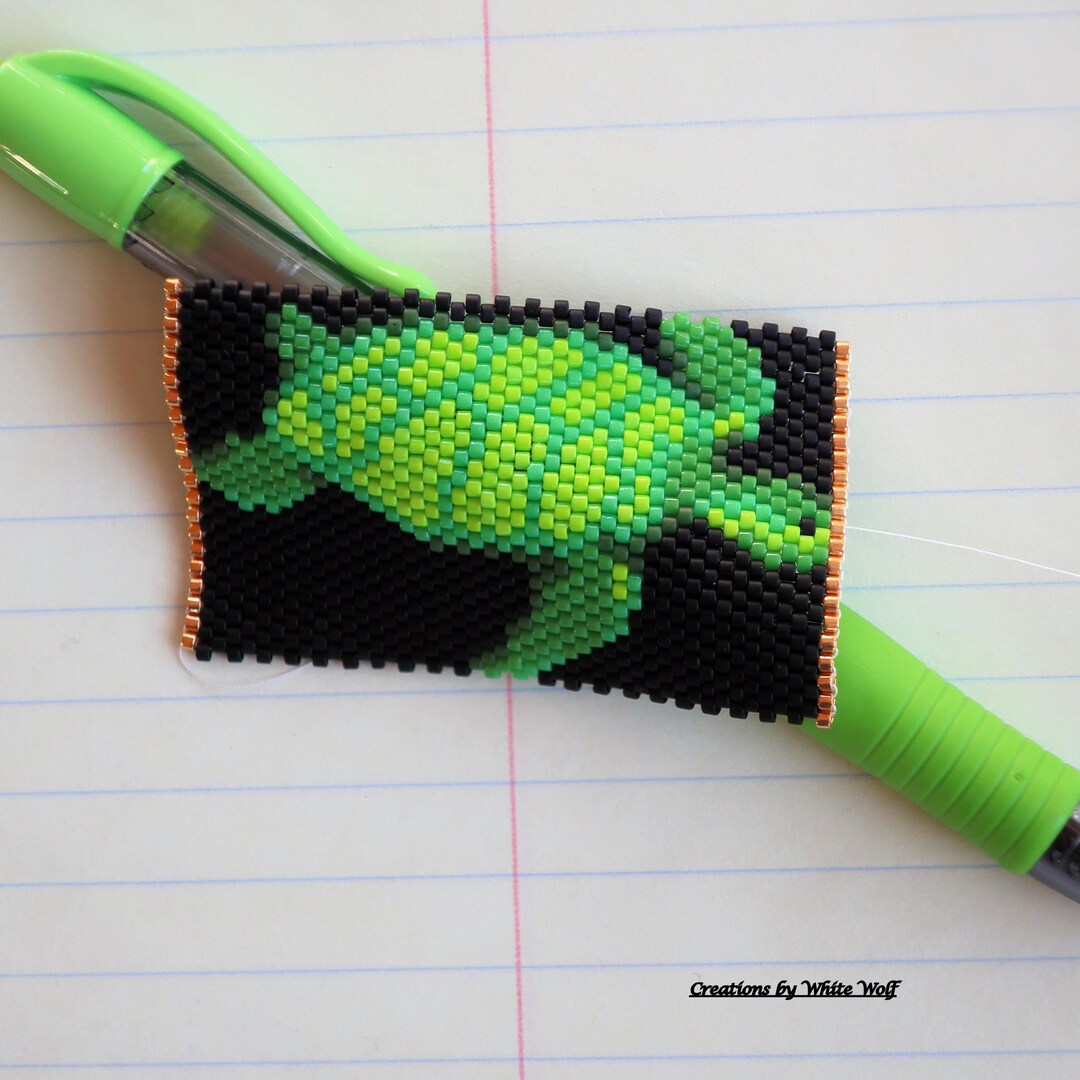 Sea Turtle Beaded Pen: Handmade Peyote Stitch Pen Wrap - Etsy