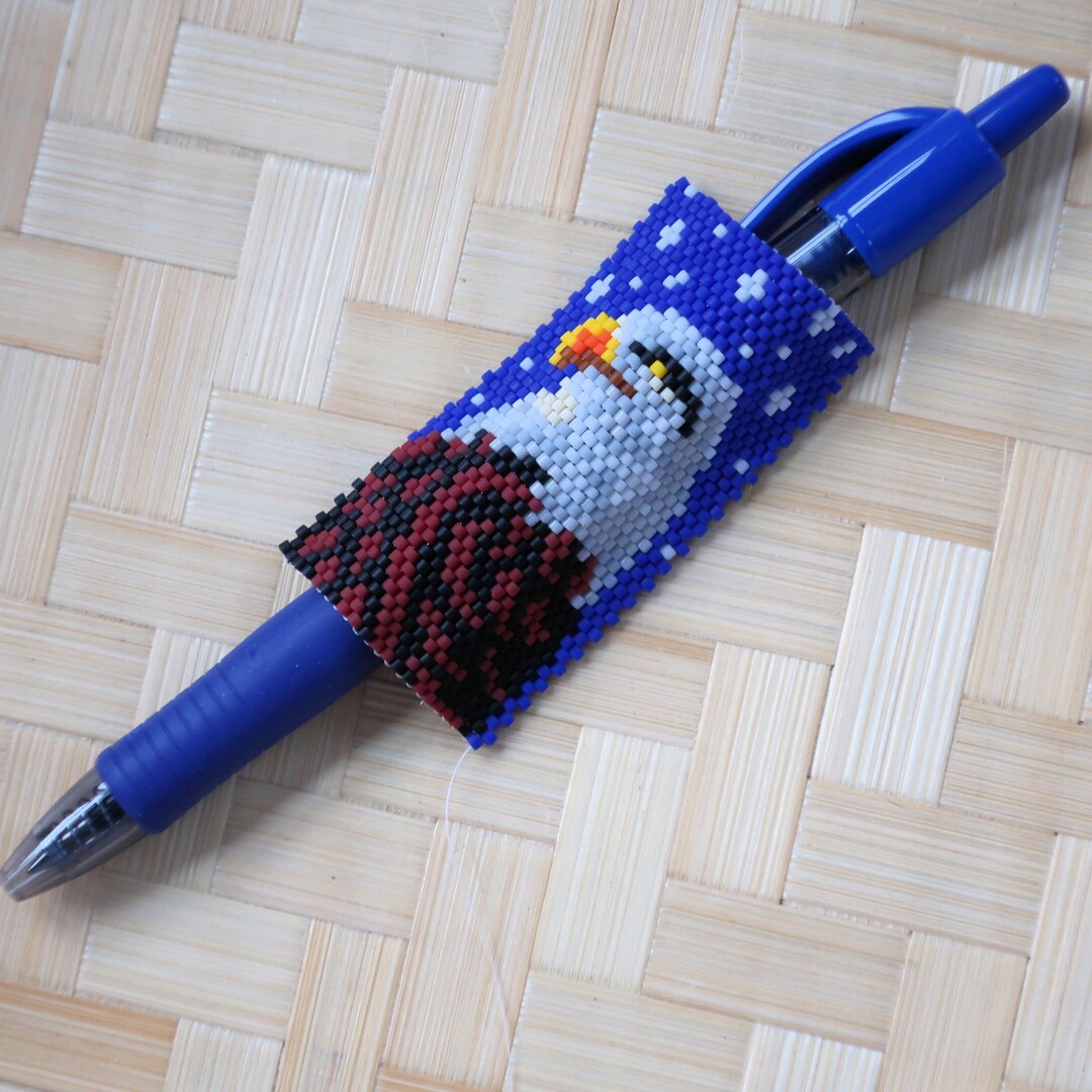 Bald Eagle Beaded Pen Cover: Handmade Peyote Stitch - Etsy