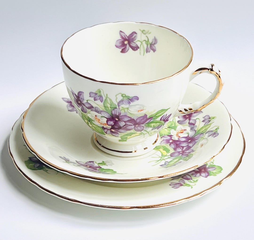 Vintage H&M Sutherland ‘violets’ Trio – C.1950s - Etsy