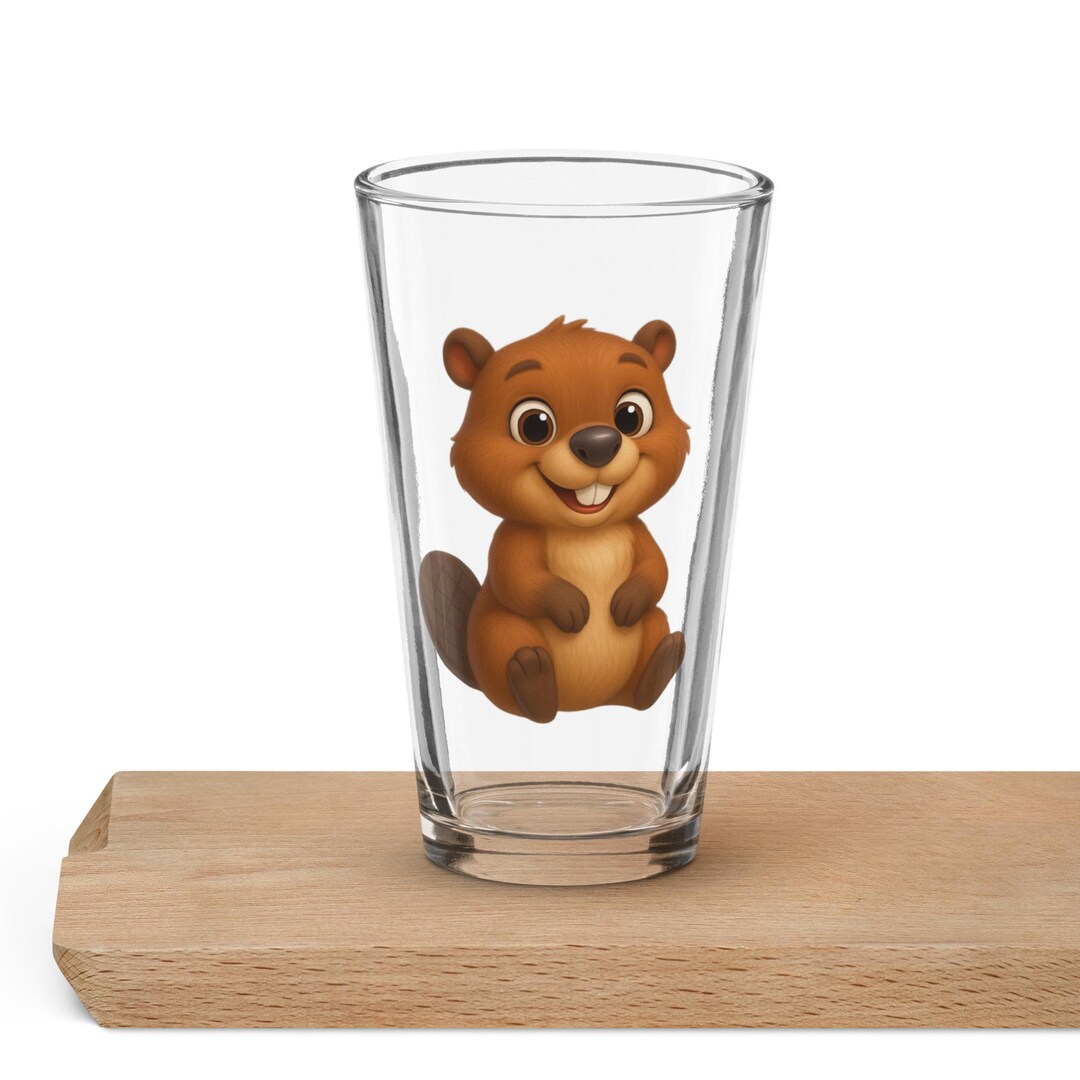 Beaver Theme Shaker Glass - Etsy