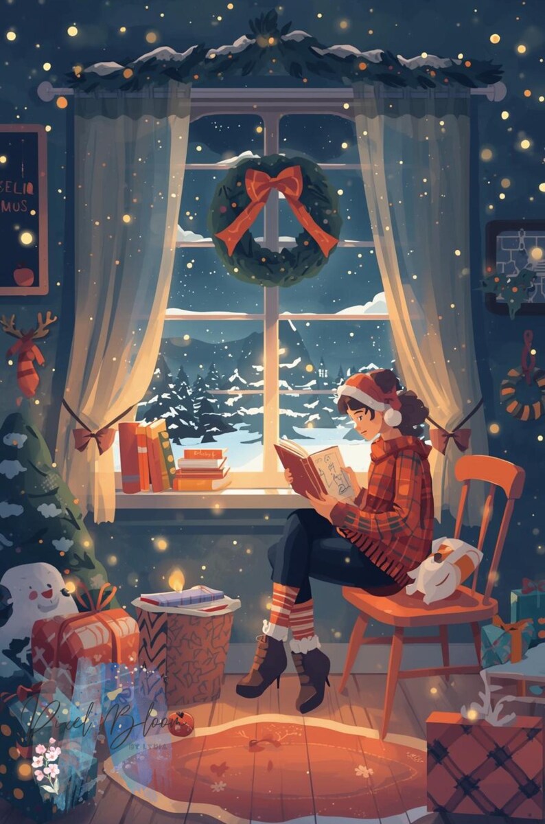 Kindle Lock Screen Christmas | Girl Reading | Paperwhite | Colorsoft ...