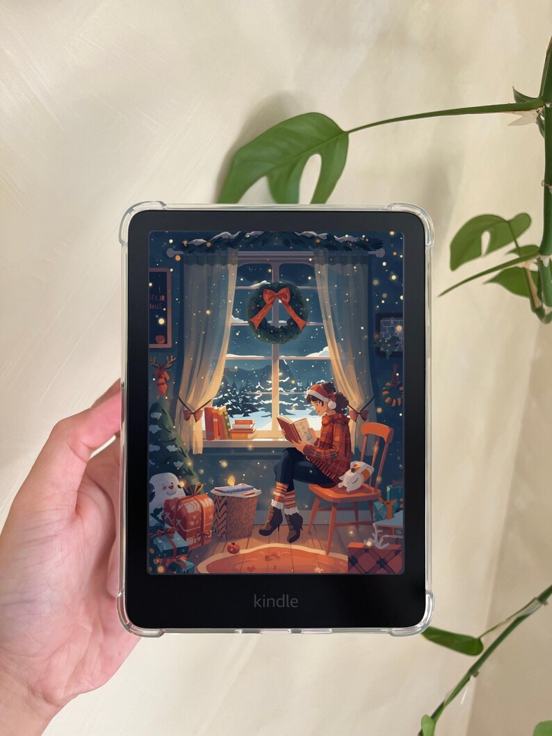 Kindle Lock Screen Christmas | Girl Reading | Paperwhite | Colorsoft ...
