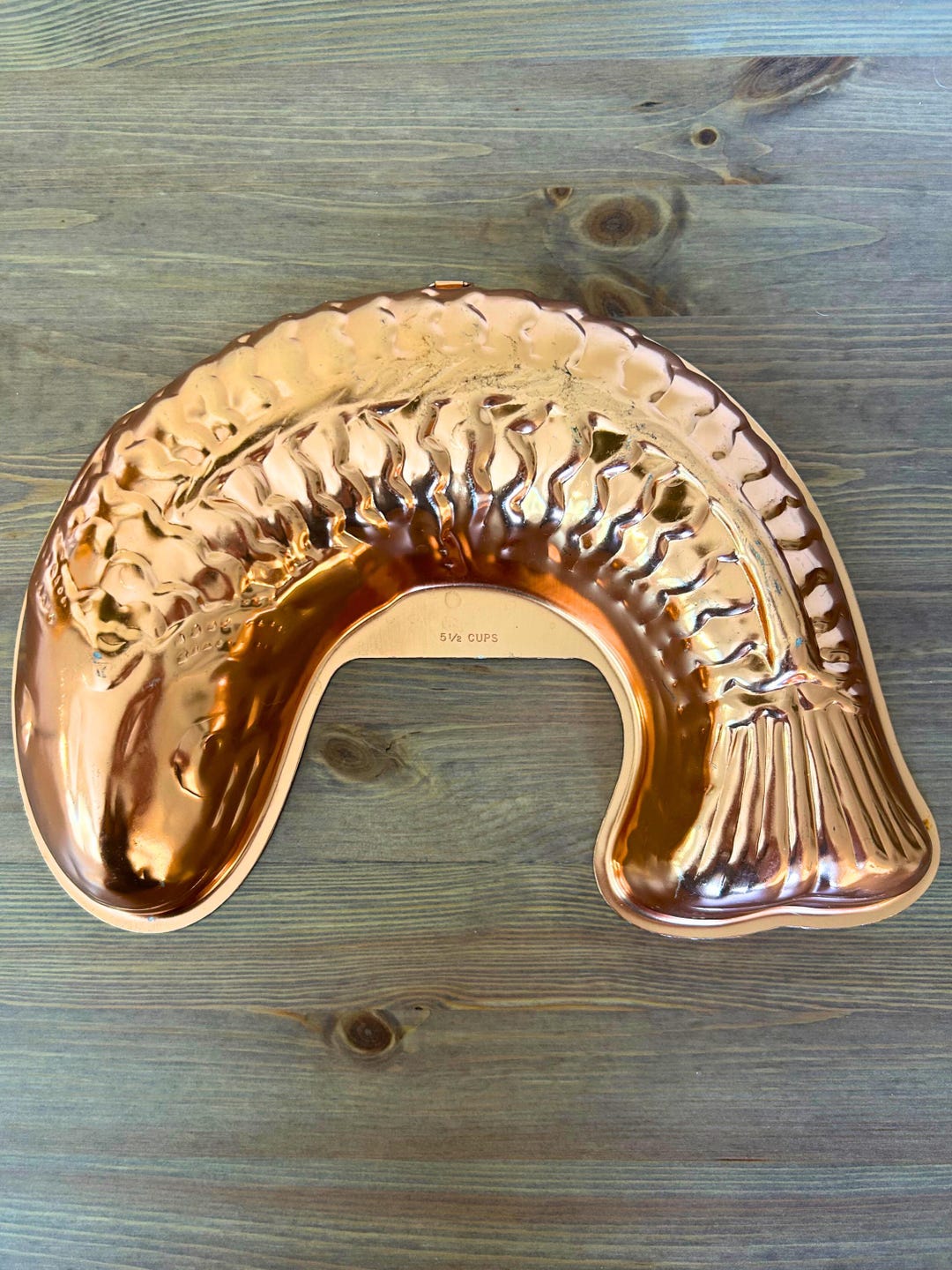 Vintage Copper Fish Cake Jello Mold Decor - Etsy