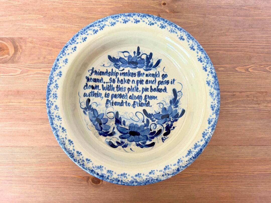 Vintage Friendship Pie Plate - Etsy